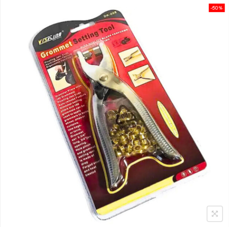 Grommet Setting Tool with Eyelets – Metal Eyelet Punch & Fixing Kit ...