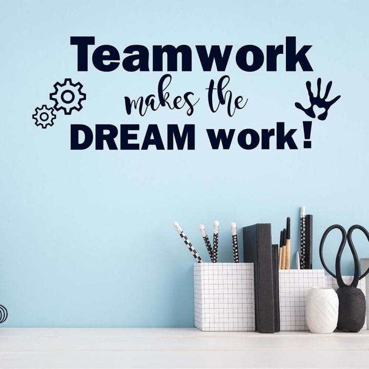 SmileArt Teamwork quote wall decal sticker for home decor office ...