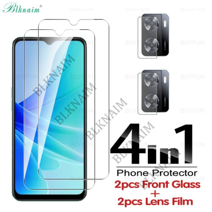 BLKNAIM 4-IN-1 for OPPO A57 4G clear tempered film Full cover screen ...