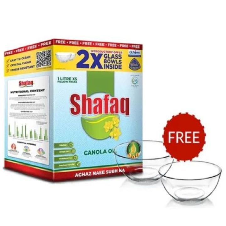 Shafaq Canola Oil 1 Ltr X 5 Pouches | Daraz.pk