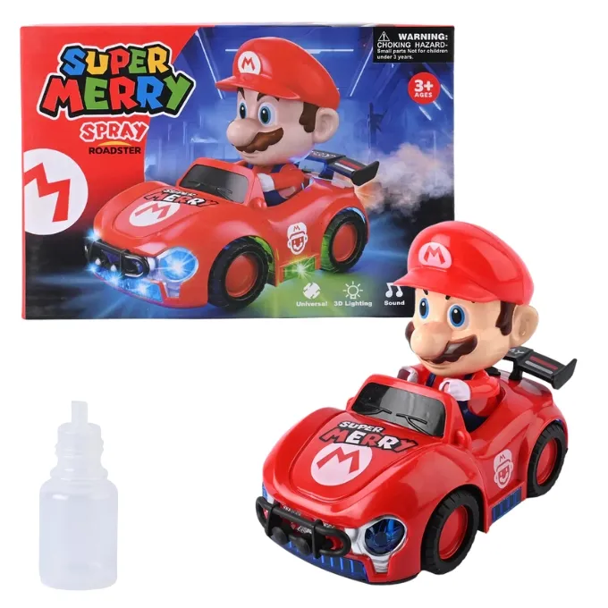 Super Mario Spray Smoke Car For Kids With Light and Music – Assorted ...