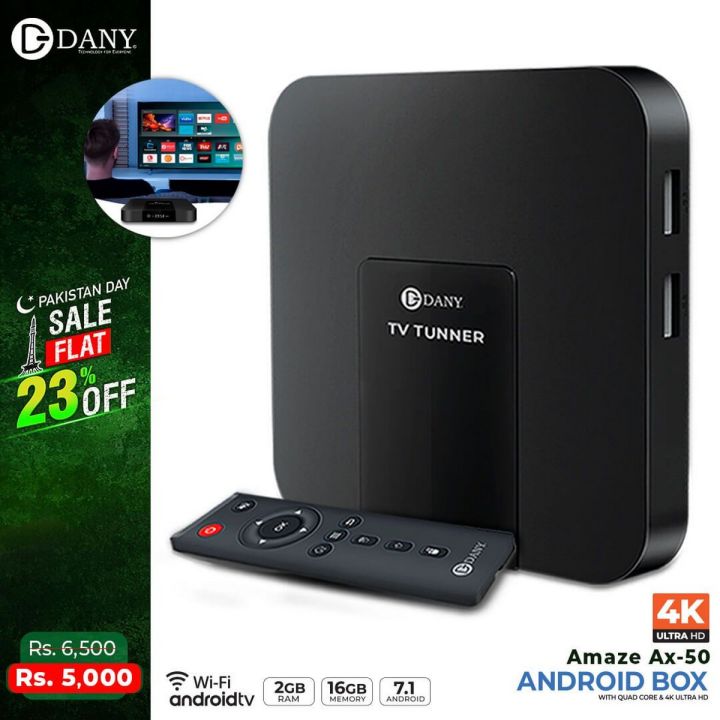 Amaze Android Box AX-50 2GB 16GB Android 7.1 4K Ultra HD Smart TV Box ...