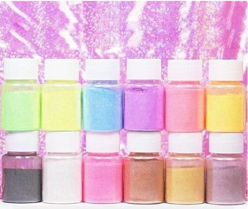Mica Colors 12 Pcs Colors (Each 2G OR 13G) Epoxy resin Crafting Mica ...