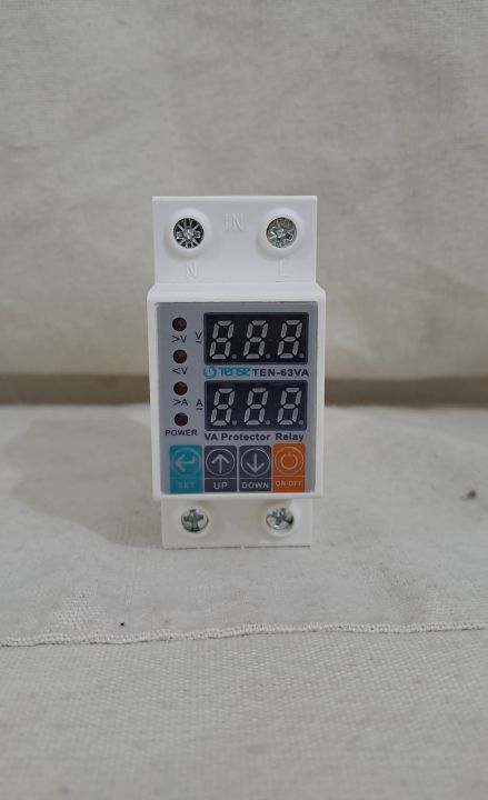 Tense 2 IN 1 Display Din rail adjustable over and under voltage ...