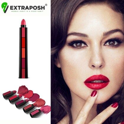 KS One 5-in-1 Rotating Lipstick Set – Matte & Creamy Finish, Long ...