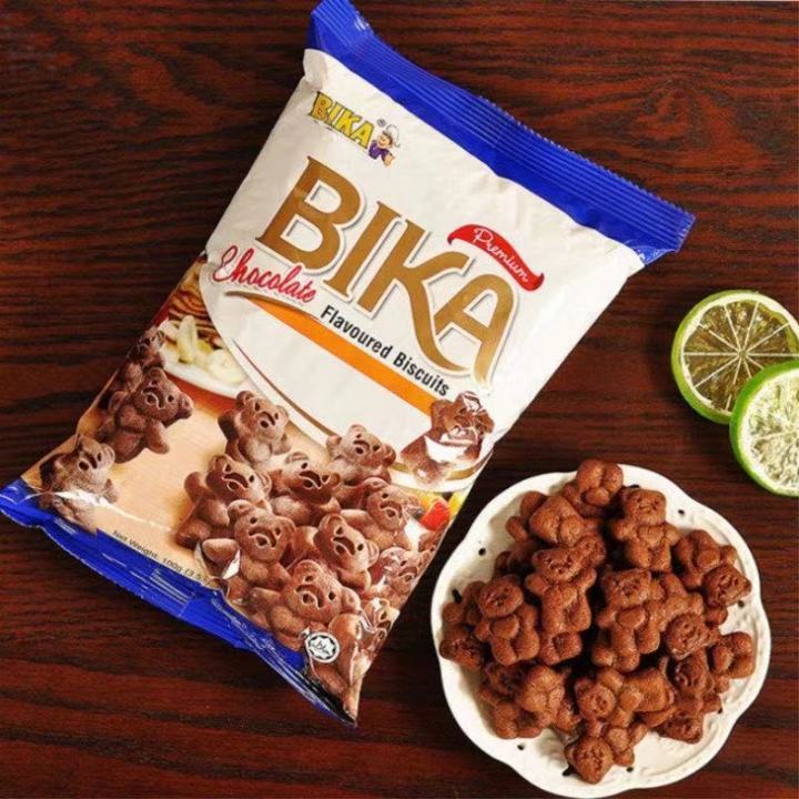 Malaysia imported BIKA bear biscuit milk flavor chocolate flavor snack ...
