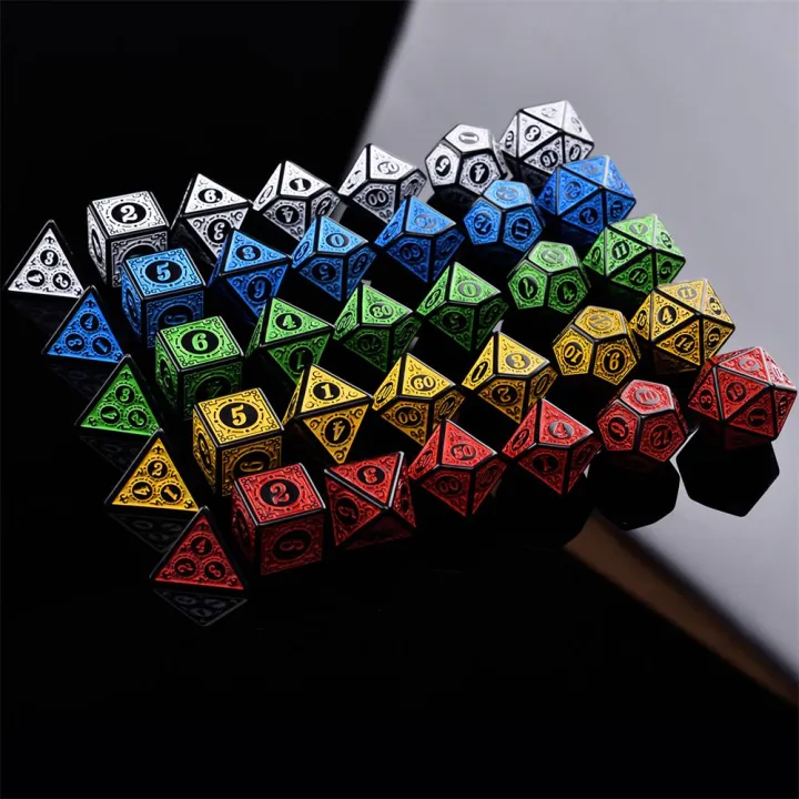 D12 D20 For TRPG DND Polyhedral Dice Set Glitter Iidescent Game ...