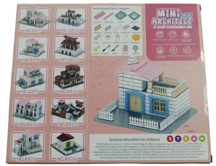 MINI Architect Villa - DIY Building Blocks - 162 pcs - Pasting Powder ...