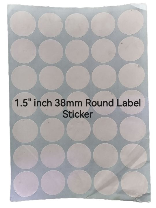 Round Sticker Labels on A4 size Sheet 35 Labels 1.5 inch 38mm Packet of ...