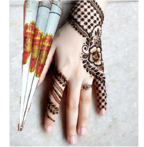 Pack of 1 Bridal Mehndi Cones | Karachi Brown Mehndi Cones For Party ...