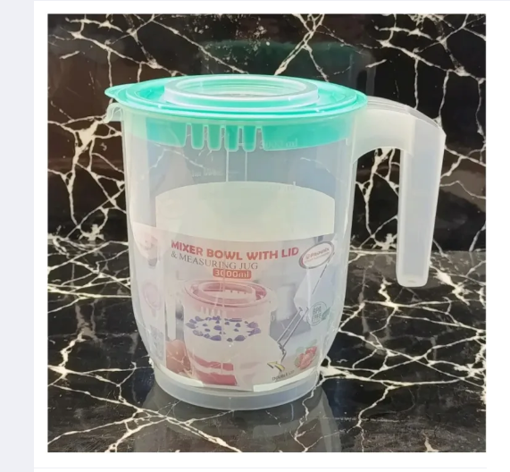 3000ML PLASTIC BEATING MIXER BLENDER BATTER MEASURING JUG WITH DOUBLE ...