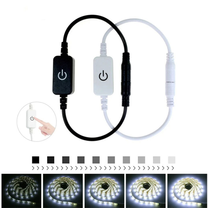 DC 5V 12V 24V LED Tape Lights Touch Dimmer Switch Brightness Dimming ...