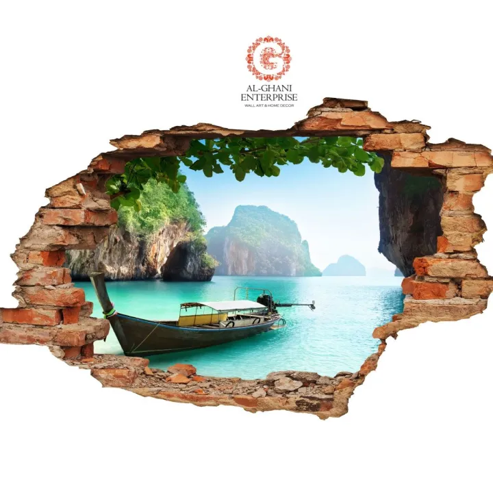 Al Ghani Enterprise 2 X 1.2 Feet - Printed The Secret Of Landscape Blue ...