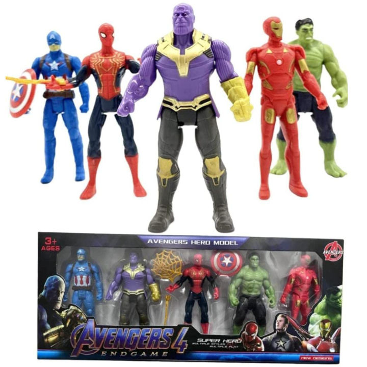 Marvel Avengers Action Figures Set – 5-Piece Superhero Collection ...