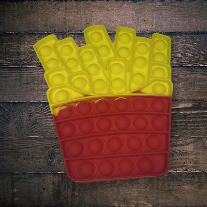 1 Piece Silicone McDonalds Fries Style Pop Bubble Squeeze Fidget ...