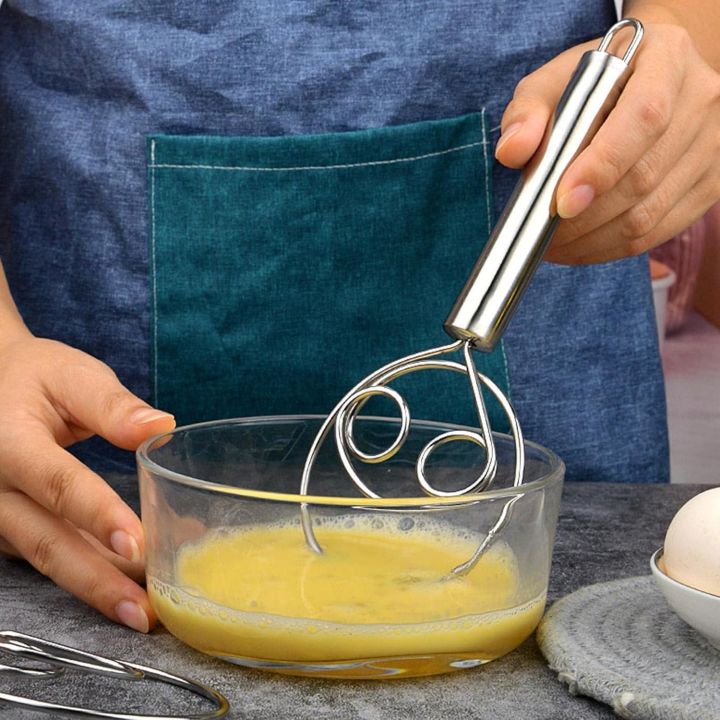 MTJ Stainless Steel Dough Whisk Mixer Kitchen Flour Whisk Bread Making ...