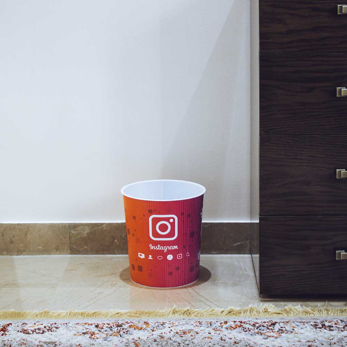 INSTAGRAM LOGO FLOWER WASTE BIN 8000ML | Daraz.pk