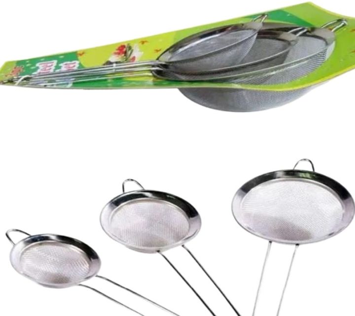 Pack of 3 Stainless Steel Tea Qehwa Fine Mesh Strainer, High Quality ...