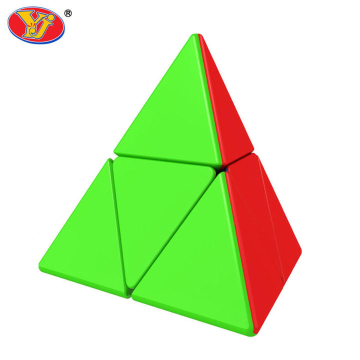 Taj Trader YJ Magic Cube 2x2 Pyramid riangular Solid Color Smooth ...