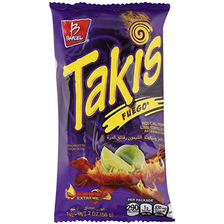 Takis Fuego Hot Chili Pepper & Lime Tortilla Chips 56 GM Pack | Daraz.pk