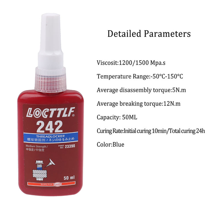 50ml 242 Retaining Compound Thread Locker Adhesive Glue Multi-purpose ...