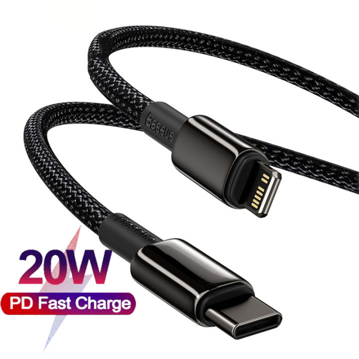 Baseus USB Type C Cable for iPhone 12 Pro Max 12 Plus PD 20W Fast ...
