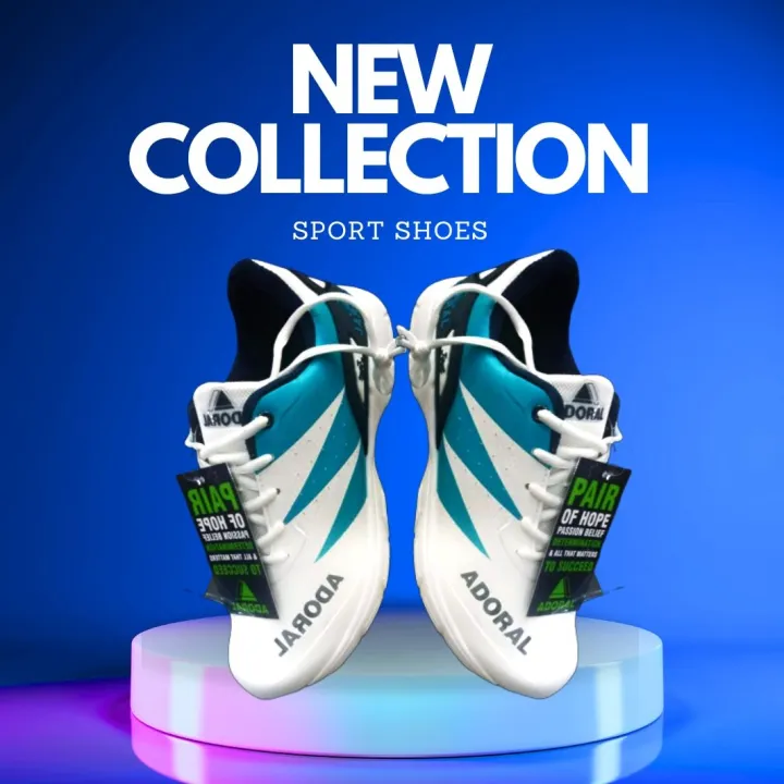 ADORAL SPORTS SHOES WHITE BLUE COLOUR | Daraz.pk