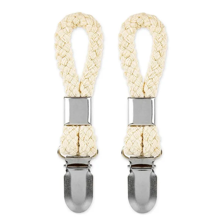 Braided Cotton Loop Towel Clip with Metal Clamp Multipurpose Cloth ...