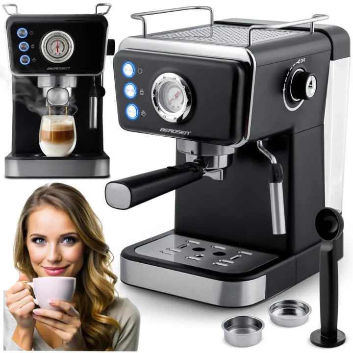 NOVA Espresso Coffee Maker 20 Bar 2200W – Cappuccino, Latte & Espresso ...