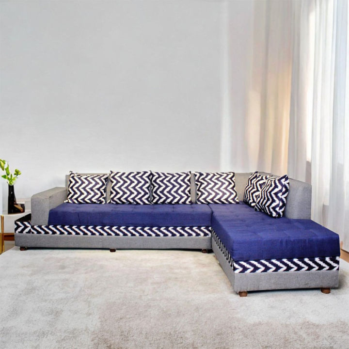 sultan furnitures Double colour 6 Seater L shape sofa set | Daraz.pk