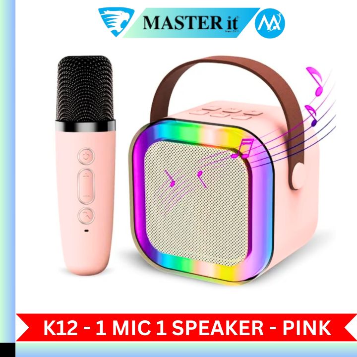 K12 Wireless Mic With Speaker - Single / Double RGB 7 Colour Dancing ...