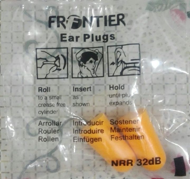 05 Pairs of FRONTIER Soft Foam Anti Noise Ear Plugs - NRR: 32 dB ...