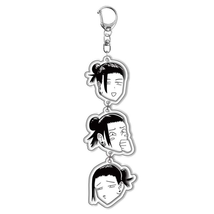 Anime Jujutsu Kaisen Cosplay Funny Long Keychain Gojo Satoru Geto ...