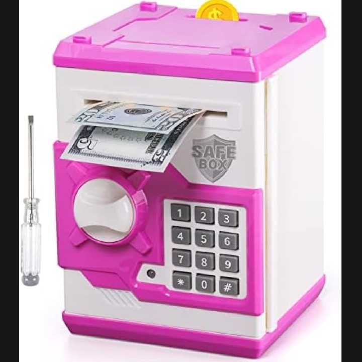 Electronic Piggy Bank Mini ATM Password Money Bank Cash Coins Saving Box For Kids | Happy ...
