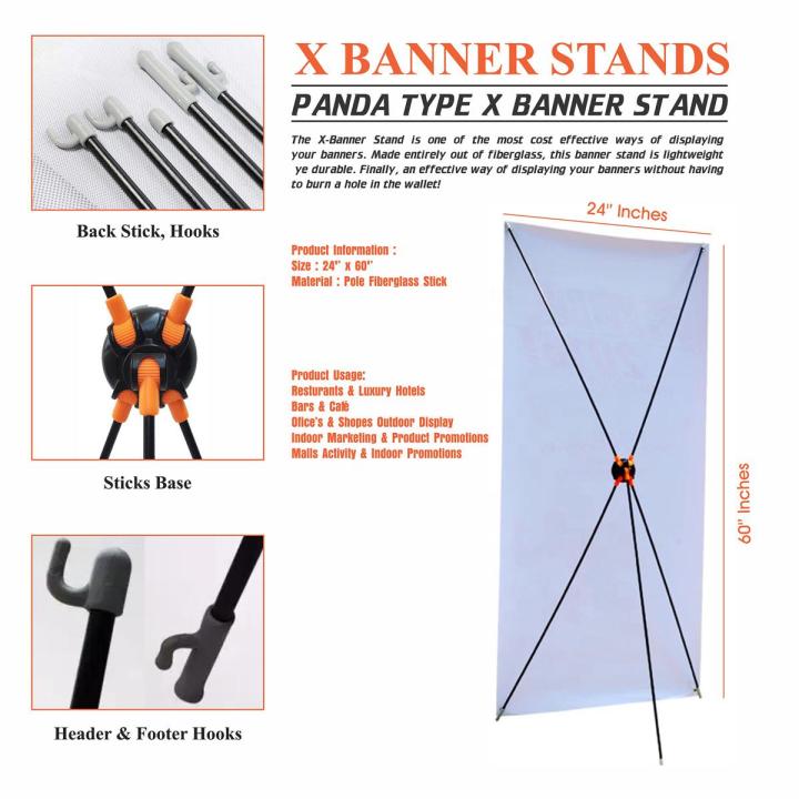 X stand banner Flex Stand / Display Stand 2x5 Feet for Marketing ...