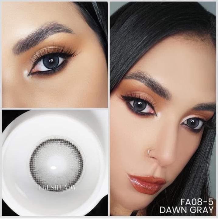 Down Gray Color lens Eye Contact Lenses With Container + free water kit ...