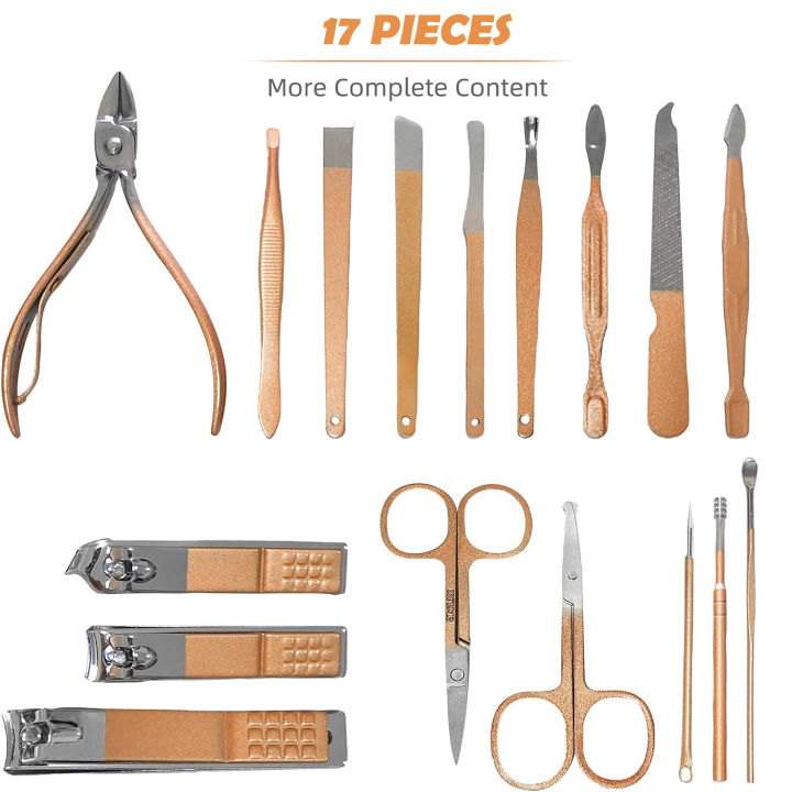 NEW 17 pcs New Manicure Nail Clippers Pedicure set – Professional Nail ...