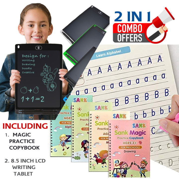 ONLY 4Magic Books 1Magic Pen 10Refills 1Grip Sank Montessori - 8.5 Inch ...