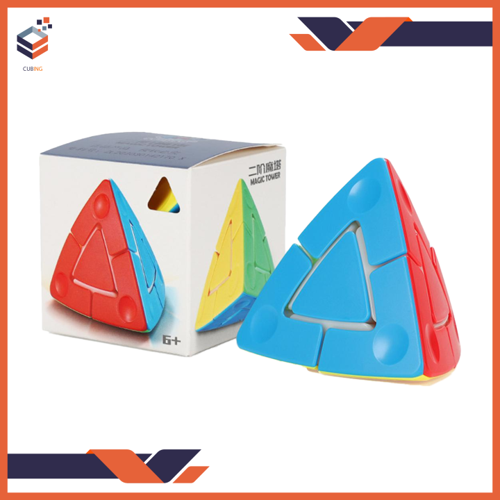 Pyramid Cube Duo (2x2x2) Tower Magic Rubiks Cube Dumpling Speed Cube ...