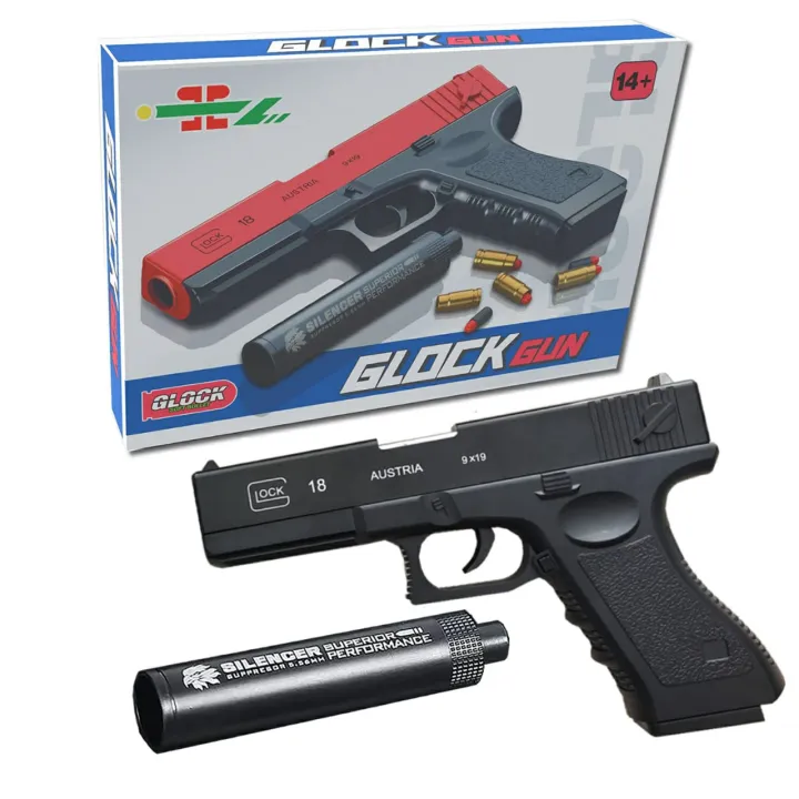 Glock Soft Bullet Toy Gun Shell Ejection Foam Darts Blaster Toy Gun ...