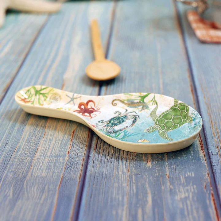 1-Pc Melamine Spoon Rest Random Color, Durable and Heat Resistant ...