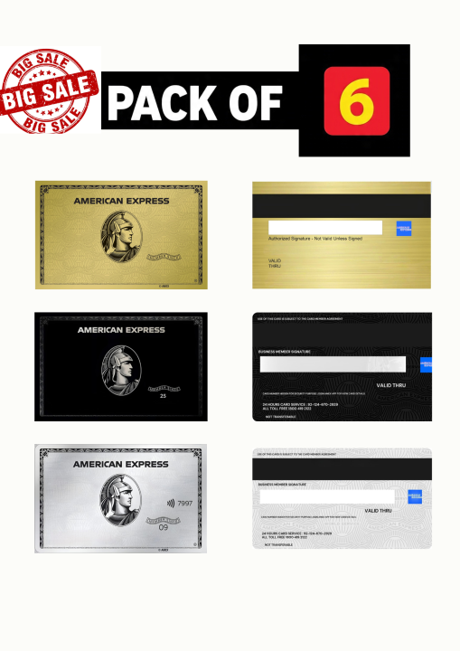 Pack of 3,4,& 6 American Express ATM Card Skins – No Residue, Premium ...