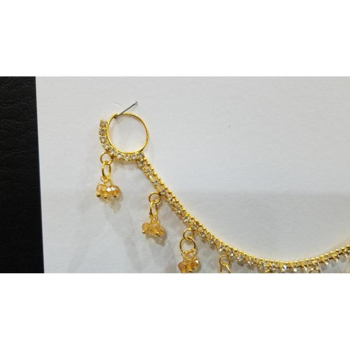 ASIAN Nosering Nath Chain Nose Ring Bridal Nath Nose Pins - Nathiya ...