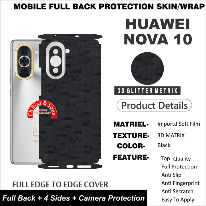 HUAWEI NOVA 10 FULL BACK PREMIUM 360 Protection Skin / Wrap - 3D ...