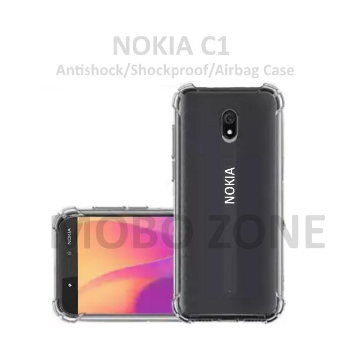 Nokia C1 Anti Shock Corner Bumper 1.5mm Air Bag Soft Transparent Panda ...