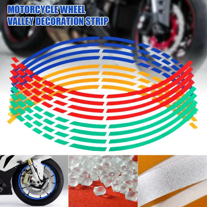 Bike Rim Sticker Reflective Motorcycle Rim Stripe Wheel Tape Sticker ...