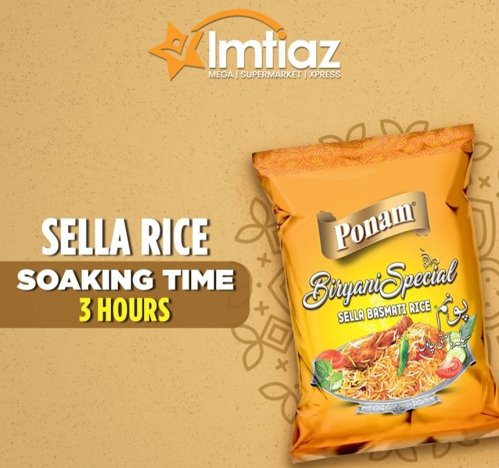 Ponam Biryani Special Sella Basmati Rice (03 KG Packing) BY IMTIAZ ...
