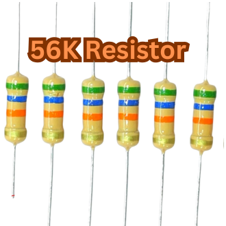 56K Resistor 1/4 Watt - 0.25W - ±5% Tolerance Resistors ( 50 Pcs ...