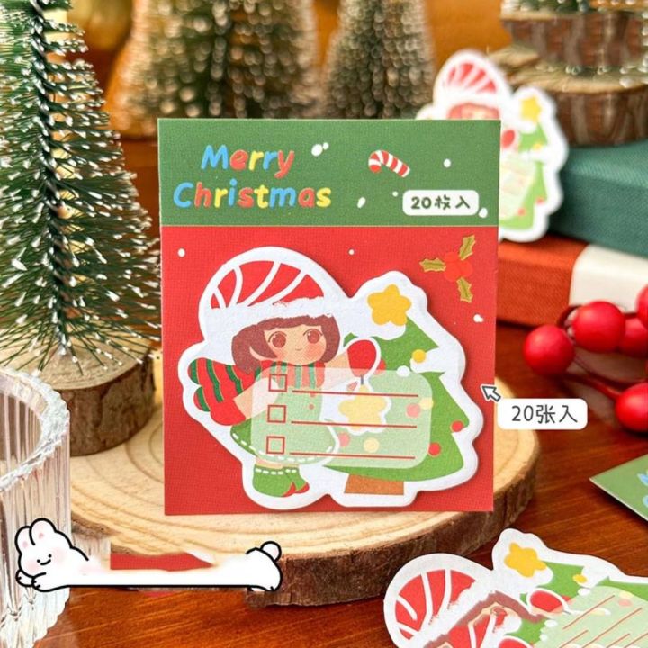 Writing Notes Christmas Christmas Sticky Notes Santa Claus Cartoon ...