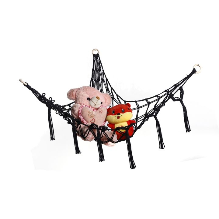 XHHDQES Soft Toy Hammock Mesh Kids Bedroom Storage Nursery Teddy Bear ...